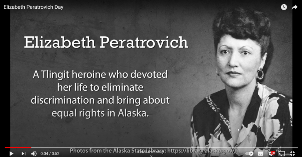 Cape Fox Honors Tlingit Heroine Elizabeth Peratrovich, an Early ...